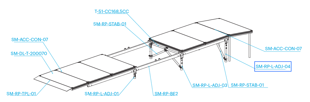 PROLYTE SM-RP StageDex ben teleskopisk Ben For StageDex Rampe nivå 4 ...