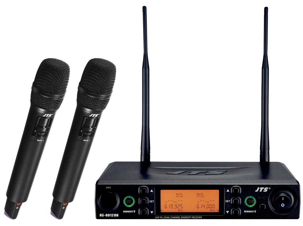 JTS RU-8012DB/RU-850LTH Trådløst system Dobbel mottager m/ 2x håndholdt ...